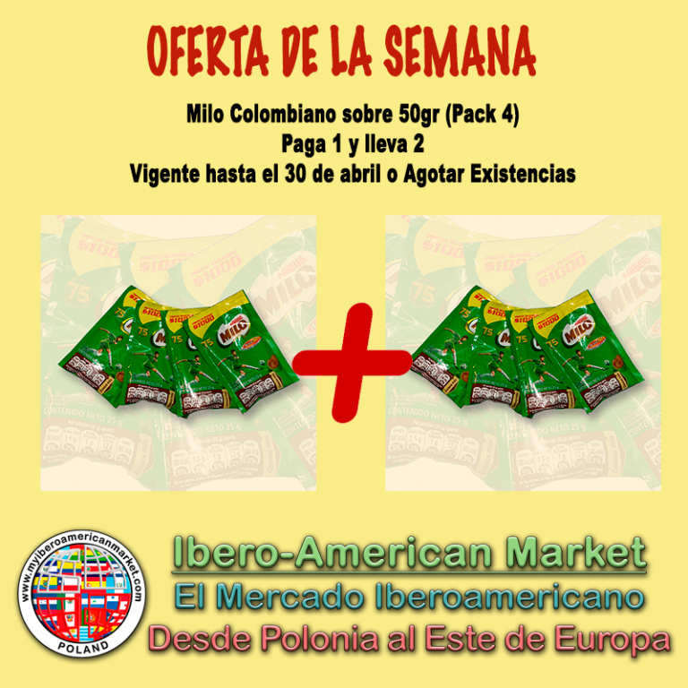 MILO COLOMBIANO sobre (Pack x 4) Oferta 2x1 (f.vcto. abril ...